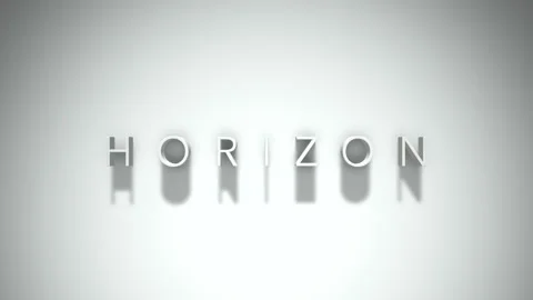 Horizon 3D title animation with shadows ... | Stock Video | Pond5