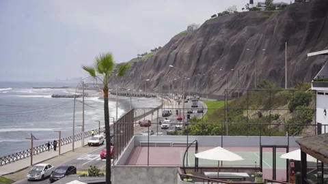 Horizon slow motion shot of cars on the ... | Stock Video | Pond5