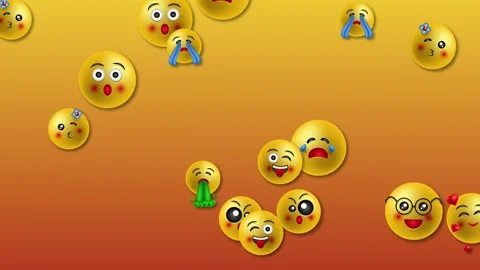 Horizontal Animated Background with Emot... | Stock Video | Pond5