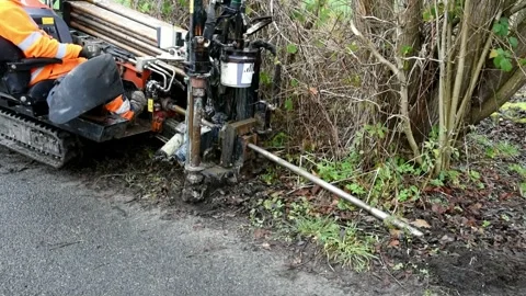 Horizontal drilling rig, flush drilling ... | Stock Video | Pond5