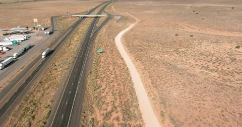 Desert Truck Stop Stock Video Footage | Royalty Free Desert Truck Stop ...