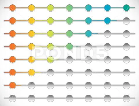 Horizontal progress, loading bars. Steps, phases, progression.: Graphic ...