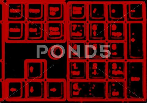 Horizontal red blurred interlaced keyboard background ~ Clip Art #65007011