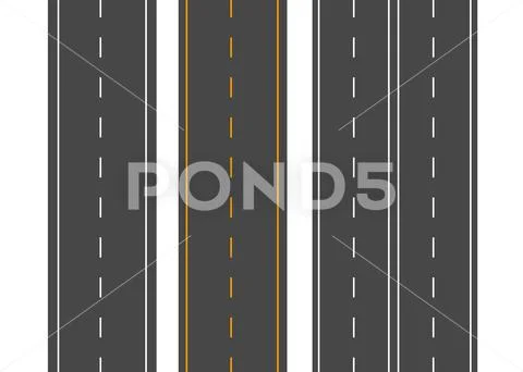 Horizontal roads. Street vector road flat. Asphalt road sign: Royalty ...