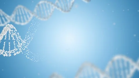Horizontal spinning DNA double helix on ... | Stock Video | Pond5
