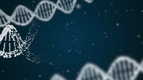 Horizontal spinning DNA double helix on ... | Stock Video | Pond5