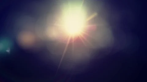 horizontal sun moving lights optical len... | Stock Video | Pond5