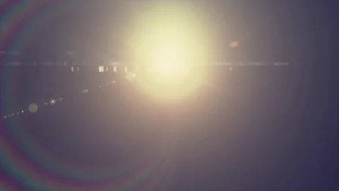horizontal sun moving lights optical len... | Stock Video | Pond5