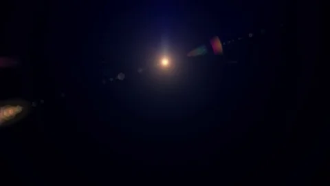 horizontal sun moving lights optical len... | Stock Video | Pond5