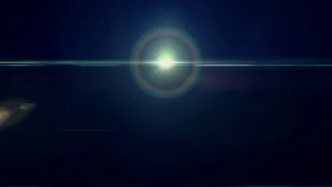 horizontal sun moving lights optical len... | Stock Video | Pond5