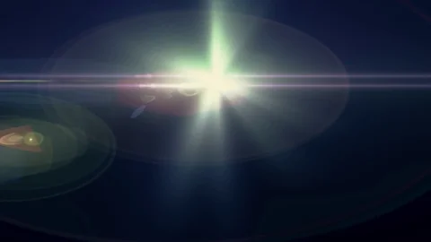 horizontal sun moving lights optical len... | Stock Video | Pond5