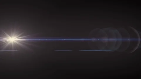 horizontal sun moving lights optical len... | Stock Video | Pond5