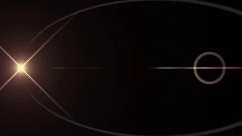 horizontal sun moving lights optical len... | Stock Video | Pond5