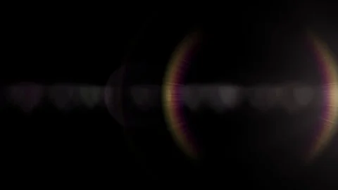 horizontal sun moving lights optical len... | Stock Video | Pond5