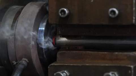 Horizontal Upsetting forging process of ... | Stock Video | Pond5
