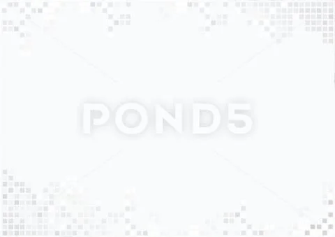 Horizontal vector gray digital mosaic pattern header and footer on ...