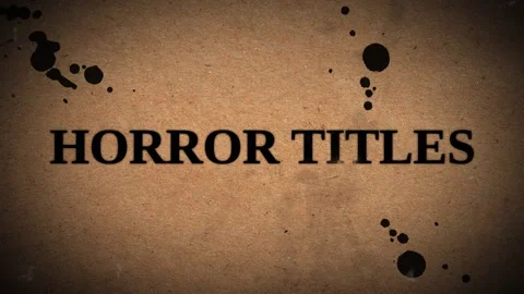 Horror Blood Titles ~ After Effects Project #231691166