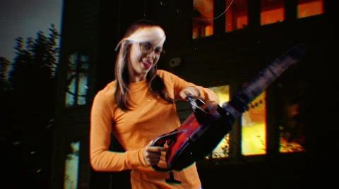 Girl Chainsaw Stock Videos – Royalty-Free HD & 4K Videos | Pond5