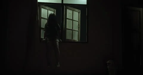 Horror scene of a mysterious Scary Asian... | Stock Video | Pond5