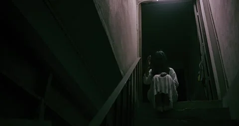Horror scene of a mysterious Scary Asian... | Stock Video | Pond5