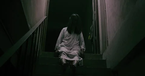 Horror scene of a mysterious Scary Asian... | Stock Video | Pond5