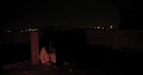 Horror scene of a mysterious Scary Asian... | Stock Video | Pond5