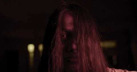 Horror scene of a mysterious Scary Asian... | Stock Video | Pond5