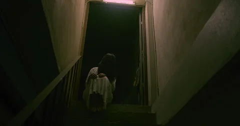Horror scene of a mysterious Scary Asian... | Stock Video | Pond5