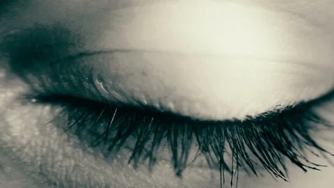 Horror scene of a scary woman's eye, clo... | Stock Video | Pond5