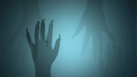 Horror sequence, ghostly hands beating o... | Stock Video | Pond5