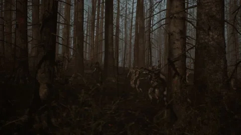 Horror Zombie Crowd Walking In Burned De... | Stock Video | Pond5