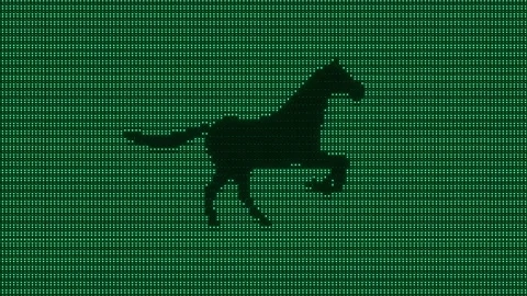 Horse Run Ascii Code Art Style 8bit Term... | Stock Video | Pond5