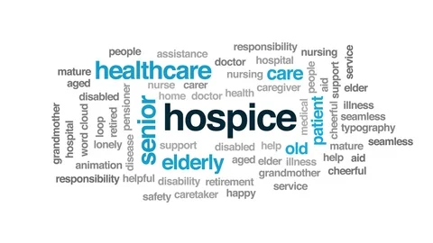 Hospice animated word cloud. Kinetic typ... | Stock Video | Pond5