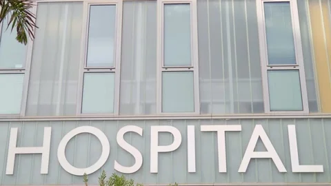 Hospital building sign closeup, healthca... | Stock Video | Pond5