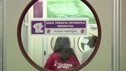 Hospital Corridor, Female Orderly Enteri... | Stock Video | Pond5