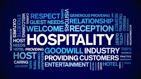 Hospitality animated word cloud,tag anim... | Stock Video | Pond5