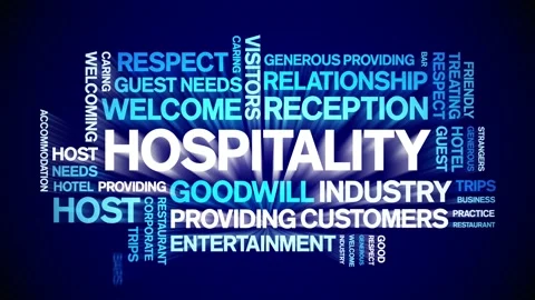 Hospitality animated word cloud,tag anim... | Stock Video | Pond5