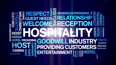 Hospitality animated word cloud,tag anim... | Stock Video | Pond5