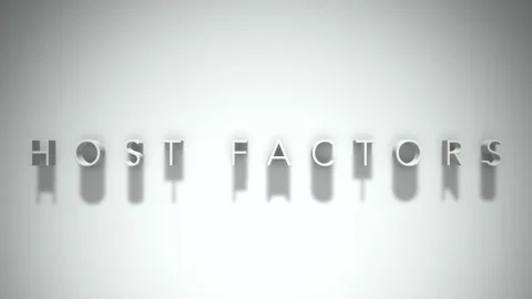 host factors 3D title animation white te... | Stock Video | Pond5