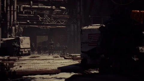 Hostages Face Grim Fate in Sci-Fi Execut... | Stock Video | Pond5