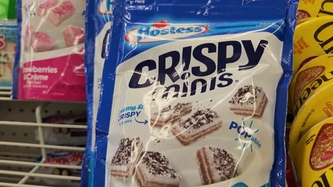 Hostess Crispy Minis Cookies Supermarket... | Stock Video | Pond5