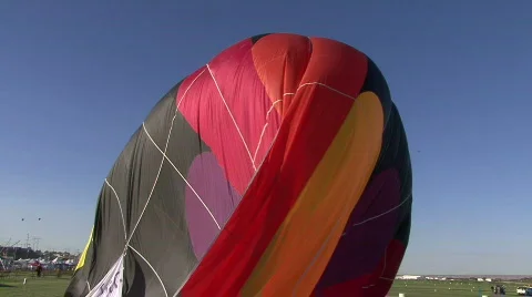 Hot Air Balloon Deflating | Stock Video | Pond5