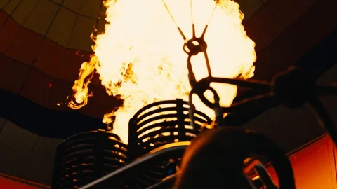 Hot Air Balloon Fire Stock Video Footage | Royalty Free Hot Air Balloon ...