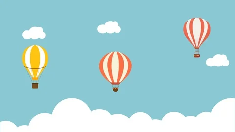 Hot Air Balloons Video Animation Motion ... | Stock Video | Pond5