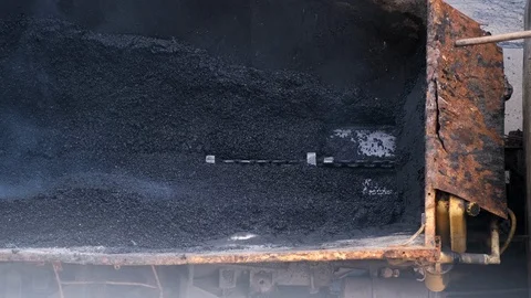 Hot asphalt moves along the body of the ... | Stock Video | Pond5