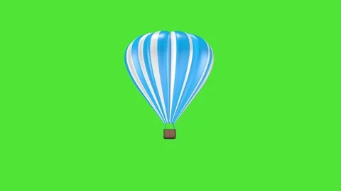 A hot blue air balloon takes off against... | Stock Video | Pond5