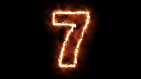 hot burning number on black background. | Stock Video | Pond5