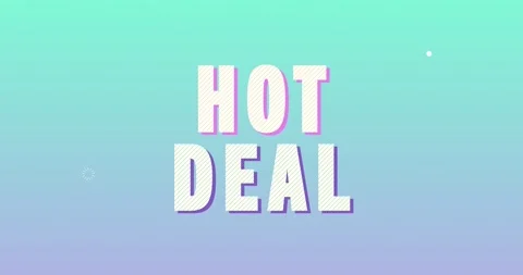 Hot deal. Retro Text Animation. | Stock Video | Pond5
