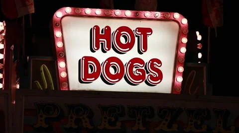 Hot Dog Sign Stock Video Footage | Royalty Free Hot Dog Sign Videos | Pond5