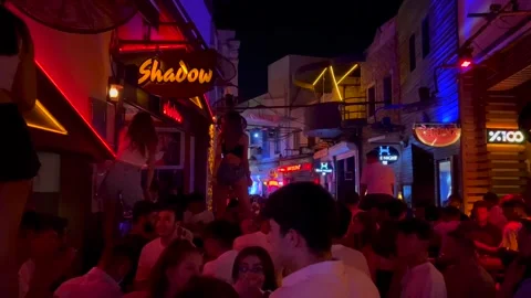 Hot girls dancing on tables at a popular... | Stock Video | Pond5